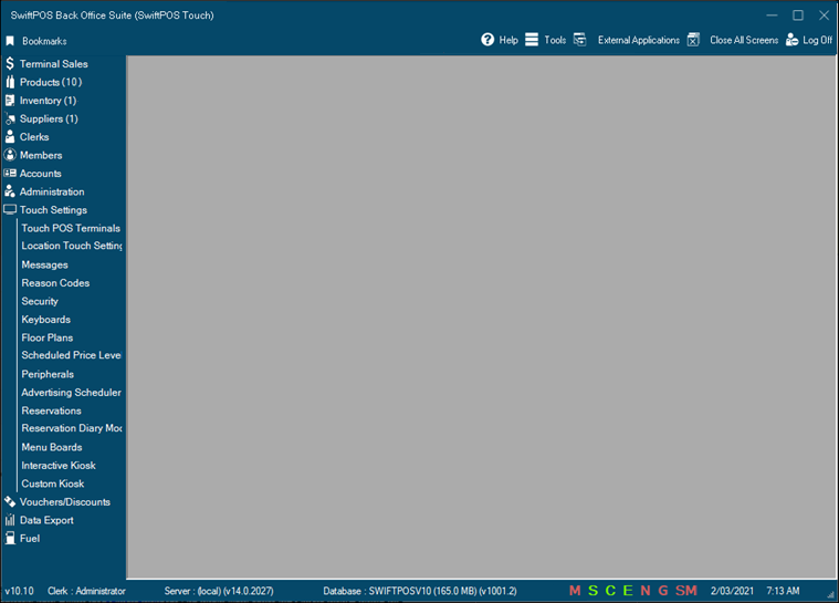 Main Menu