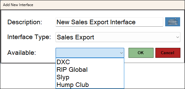 Sales Export Interface