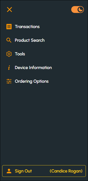 TouchMini Menu