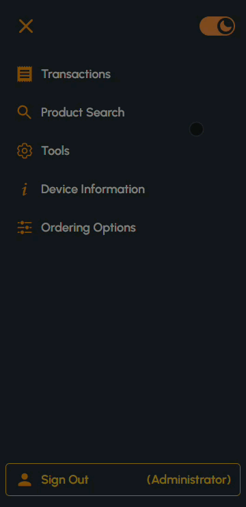 TouchMini Menu