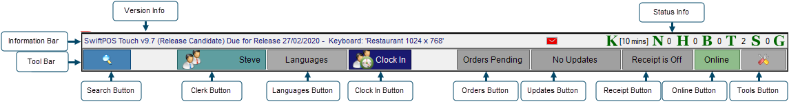 Information And Tool Bars