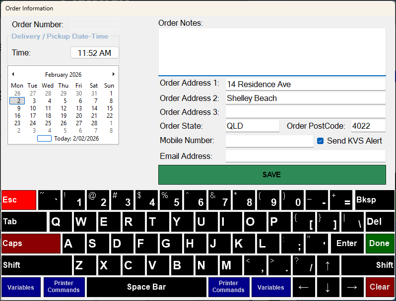 Order Information