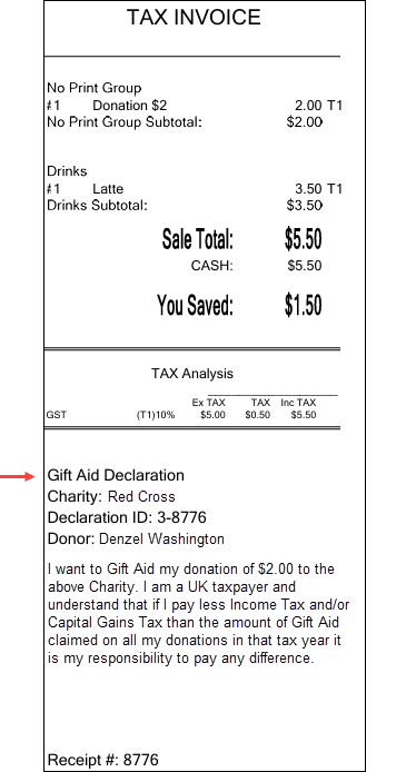Receipt Header / Footer